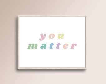 You Matter Poster - Etsy