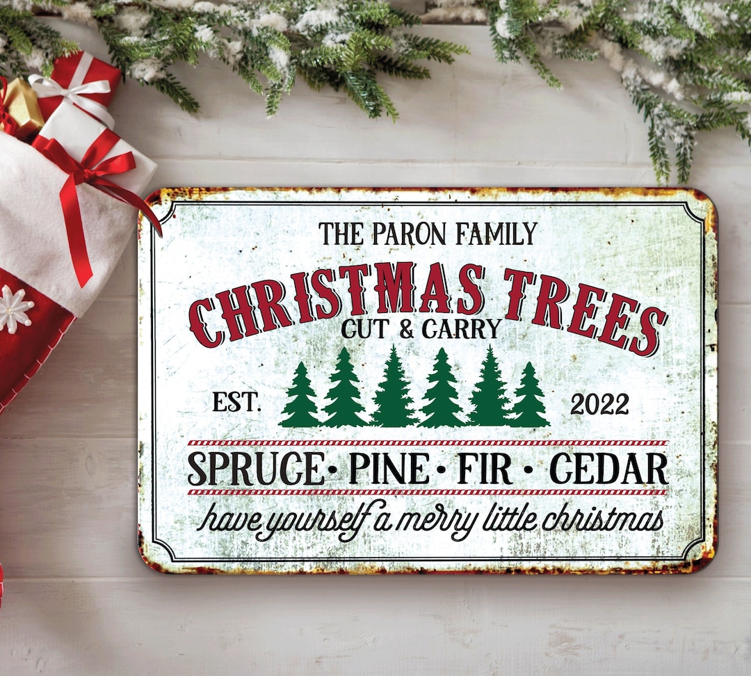 Personalized Christmas Aluminum Sign, Christmas Signs, Christmas ...
