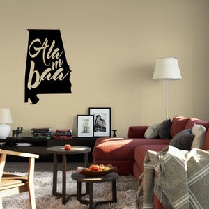Alabama Wall Decal - Small & Large Removable Vinyl Wall Decals of ...