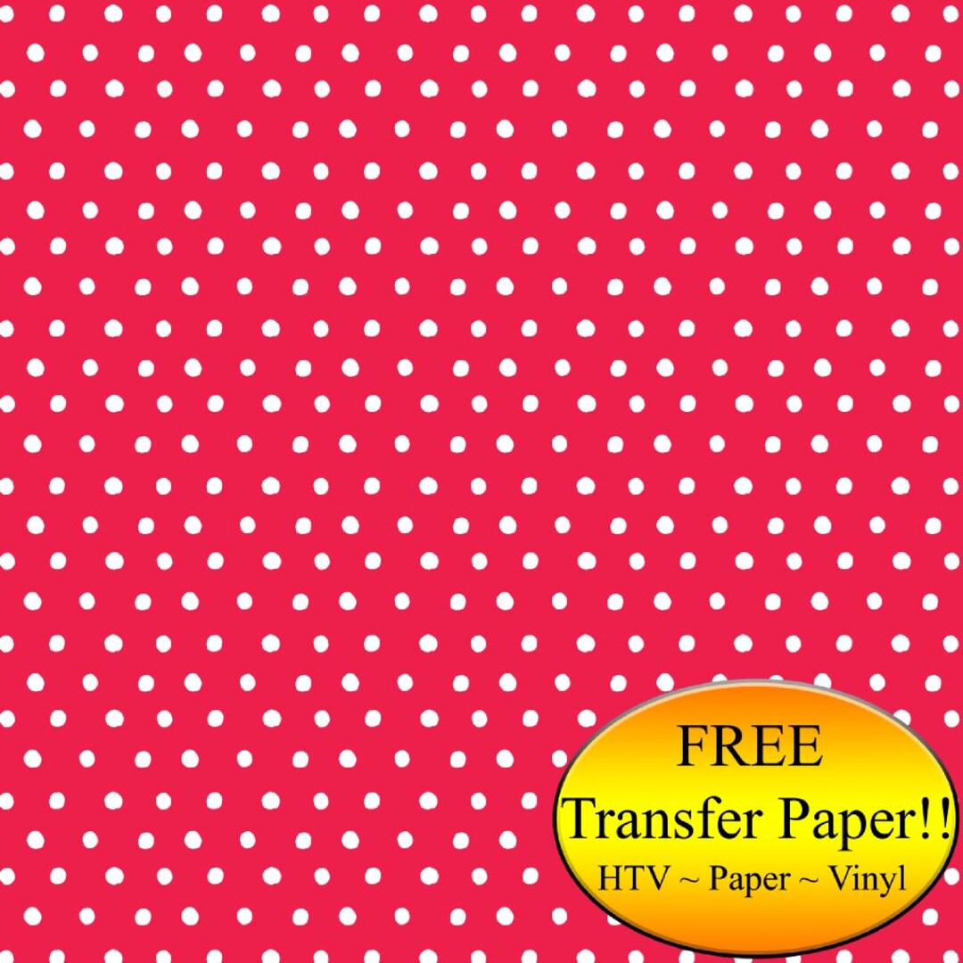 Polka Dot Heat Transfer Vinyl - Adhesive Vinyl - Pattern Vinyl ...