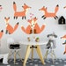 Colorful Mixed Fox Wall Decal Set, Fox Stickers, Fox Wall Decals, Fox ...