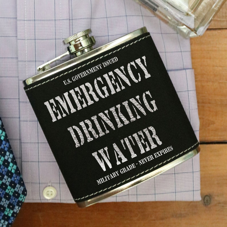 Emergency Drinking Water Flask Fun Flask Funny Flask - Etsy