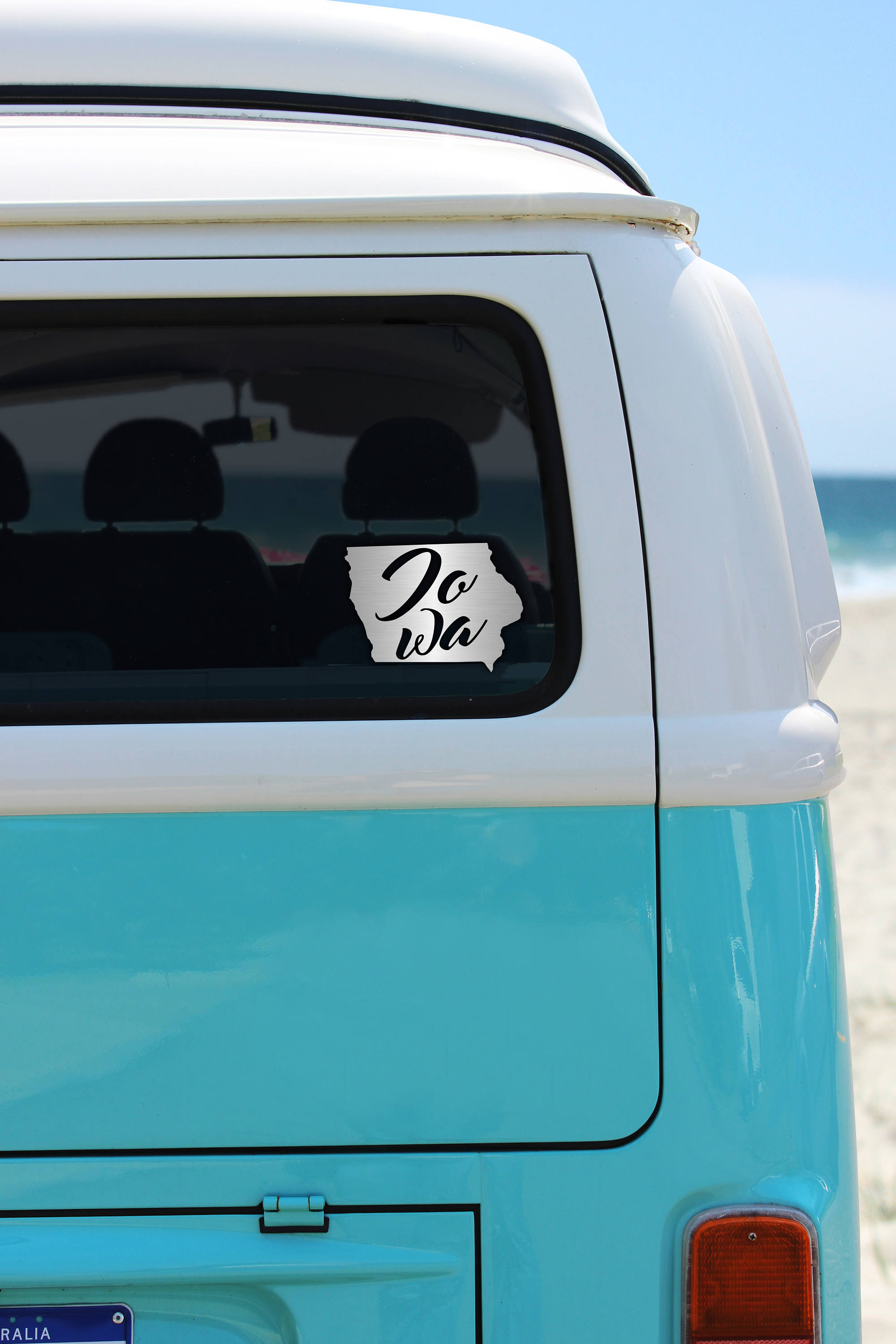 Iowa Car Decal - Removable Vinyl Car Decals of Iowa State - Etsy