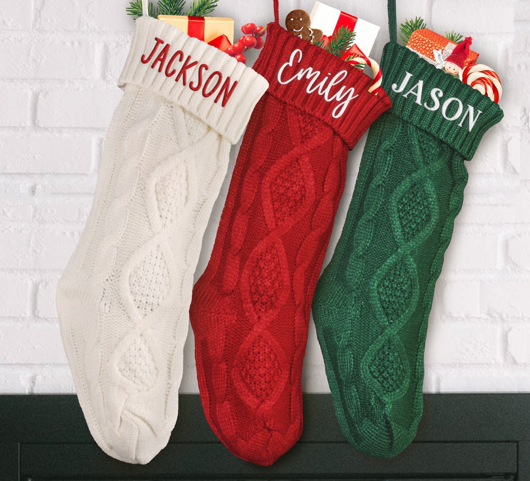 Personalized Christmas Stockings, Christmas Gift, Embroidered Christmas ...