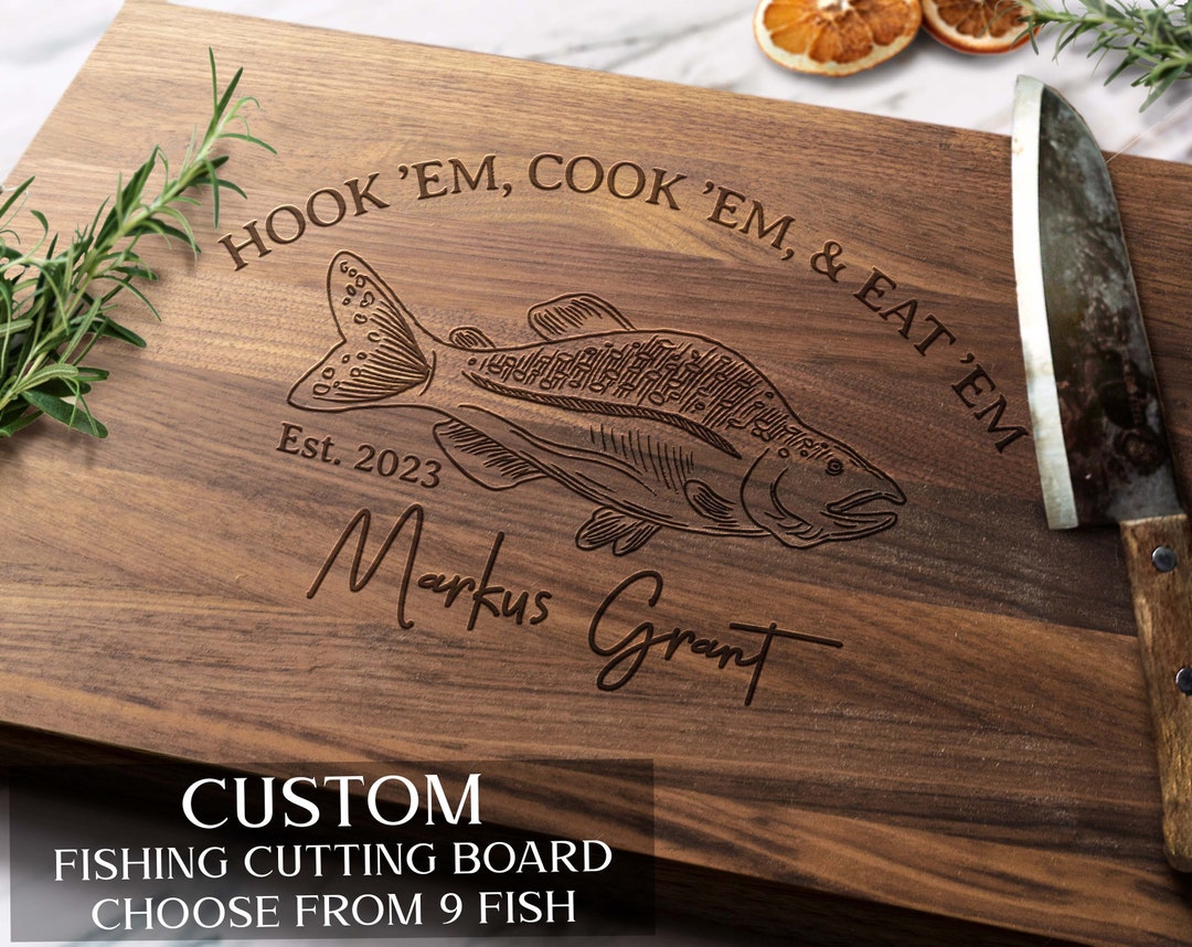 Fishing Cutting Boards - Fishing Gift - Gift for Fisherman - Man I Love ...