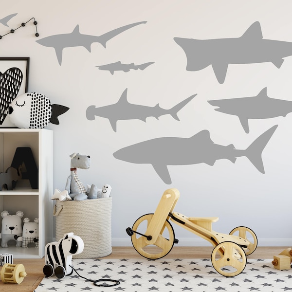 Shark Wall Decals - Etsy
