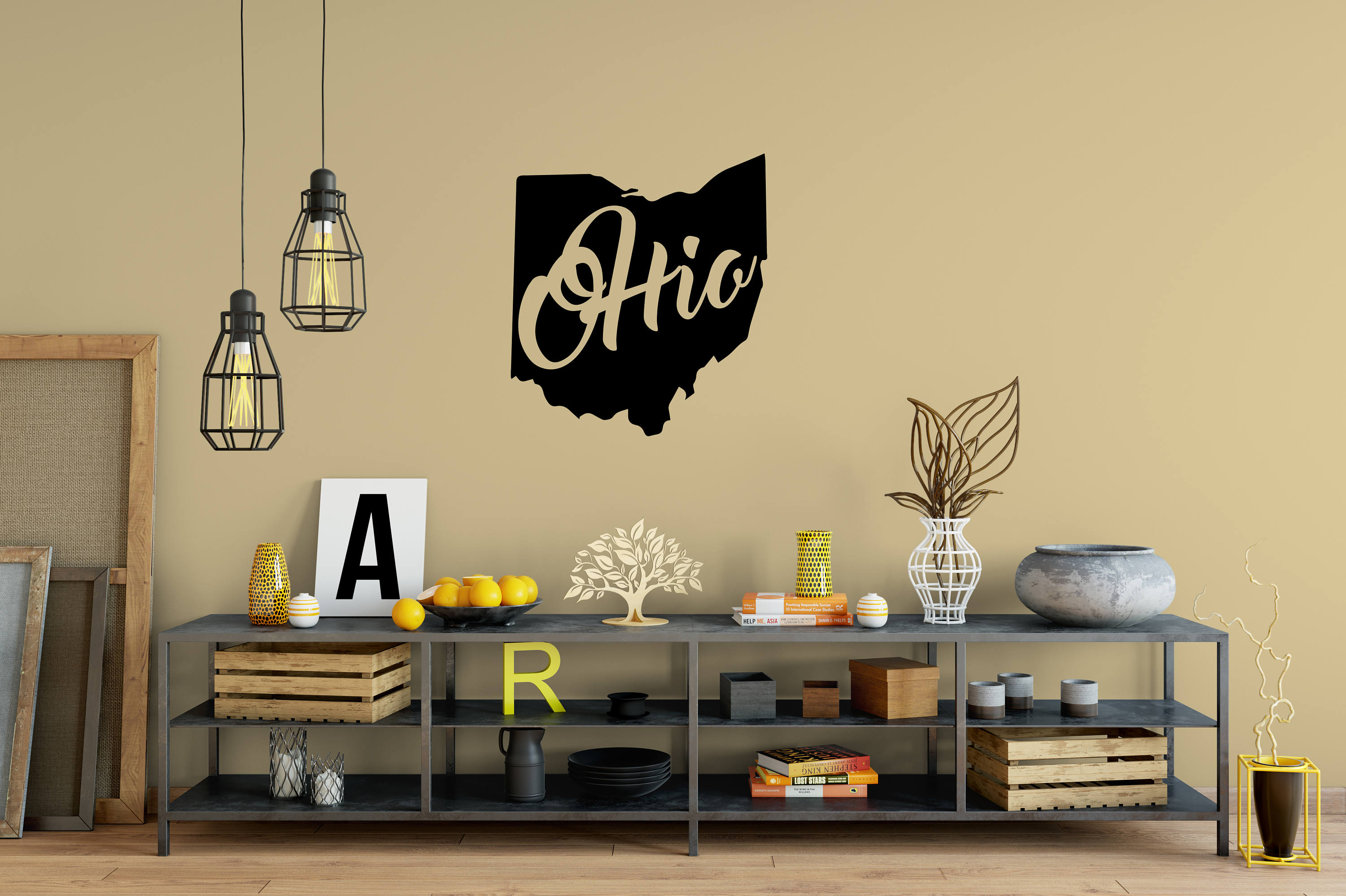 Ohio Wall Decal - Small & Large Removable Vinyl Wall Decals of Ohio ...