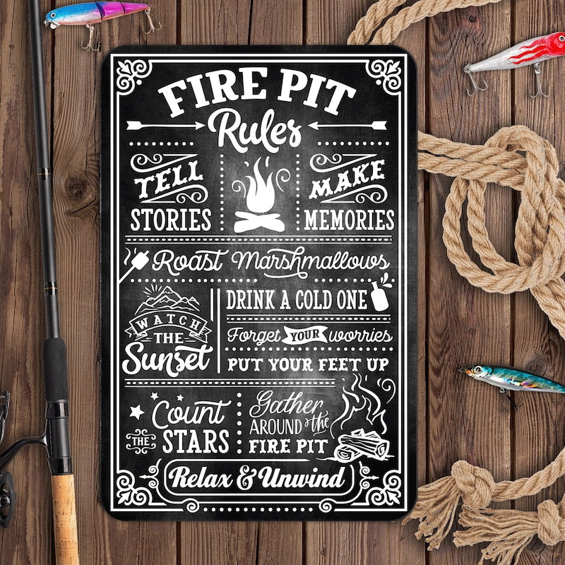 Fire Pit Sign - Etsy