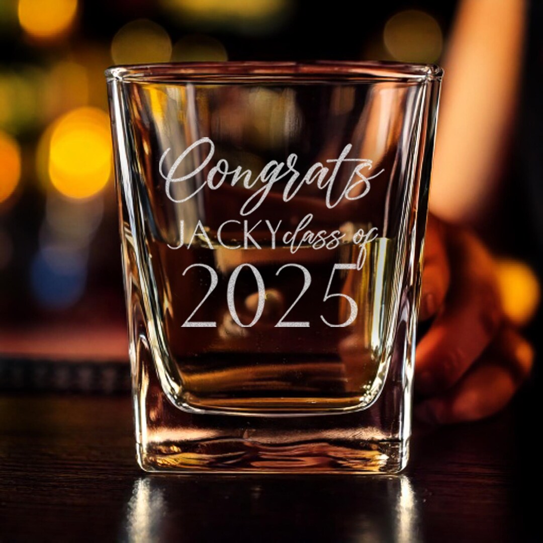 Graduation Shot Glass, Class of 2025 Gift, Personalized Shot Glass ...