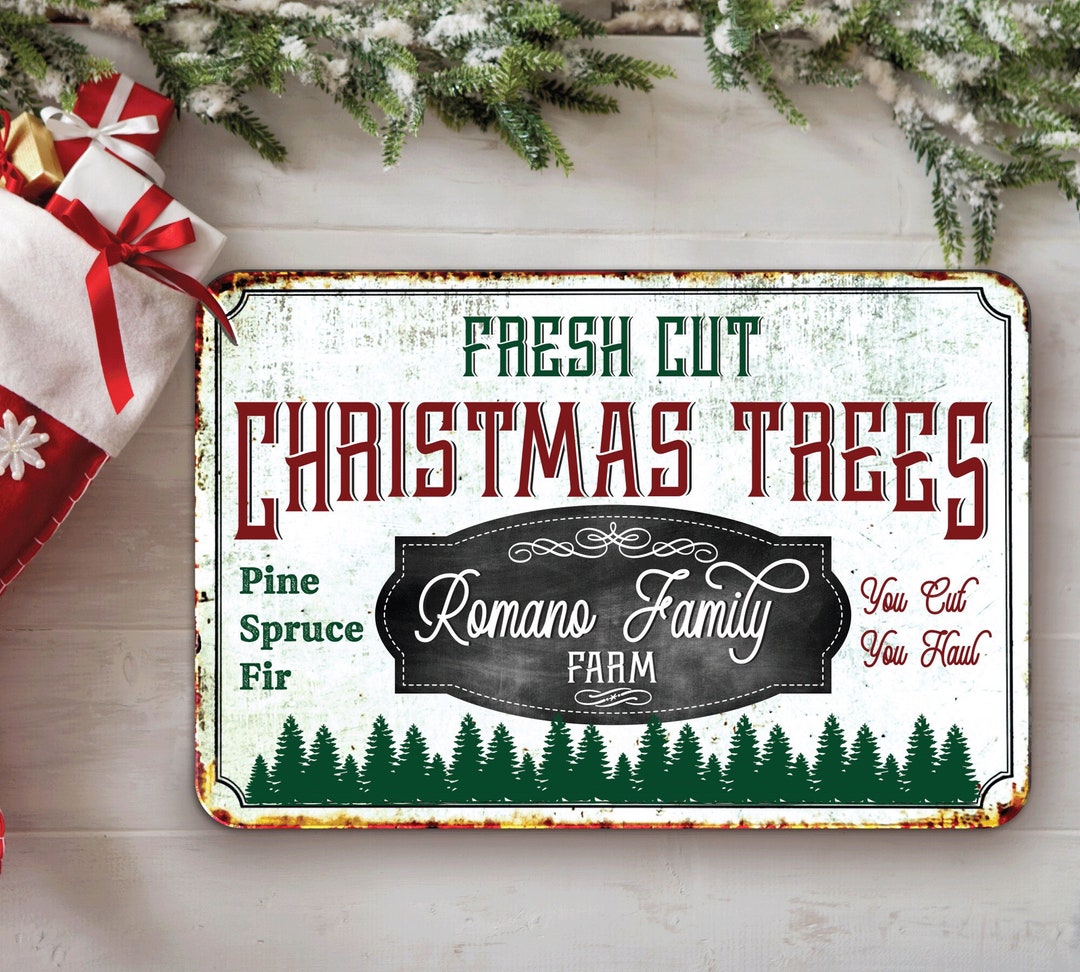 Personalized Christmas Aluminum Sign, Christmas Signs, Christmas ...