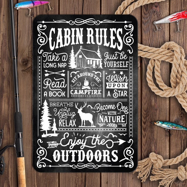 Cabin Rules - Etsy