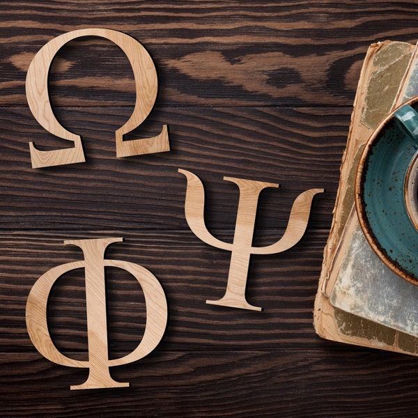Wood Greek Letters - Etsy