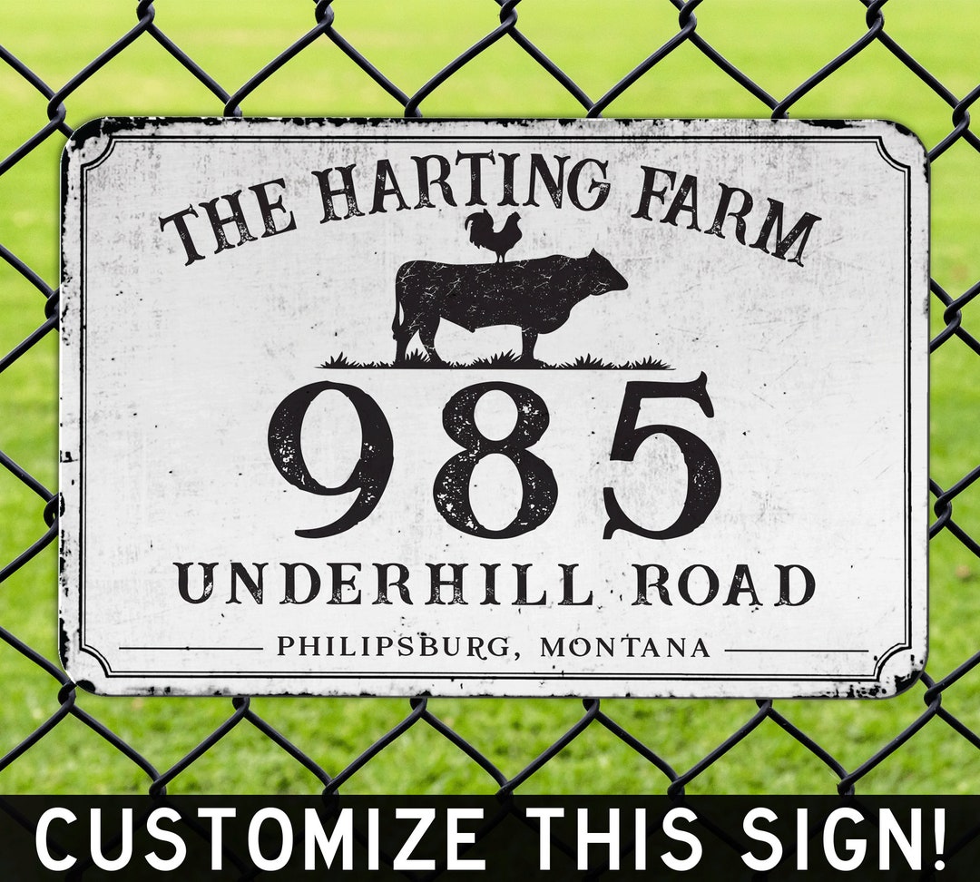 Custom Aluminum Address Sign, Personalized Aluminum Sign, Personalized ...