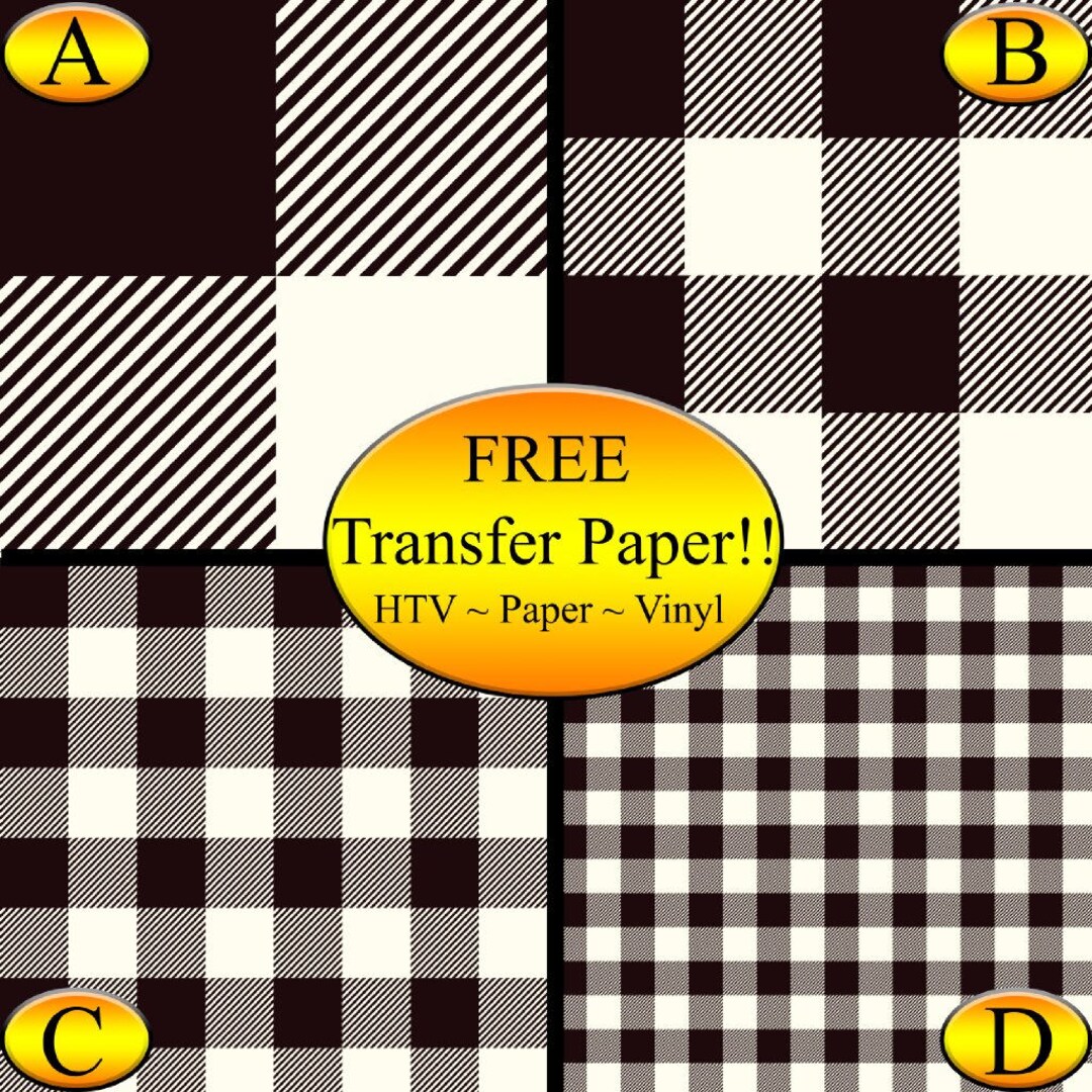 Black & Cream Striped Pattern Printed HTV - Adhesive Vinyl - Patterned ...