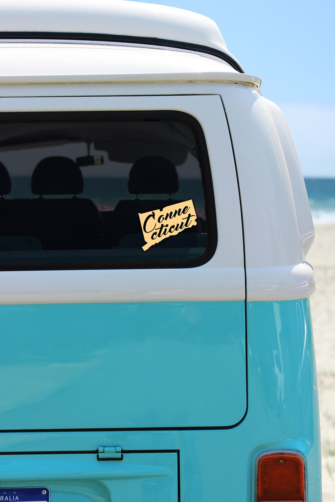 Connecticut Car Decal - Removable Vinyl Car Decals of Connecticut State ...