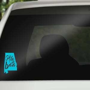 Alabama Car Decal - Removable Vinyl Car Decals of Alabama State - Etsy