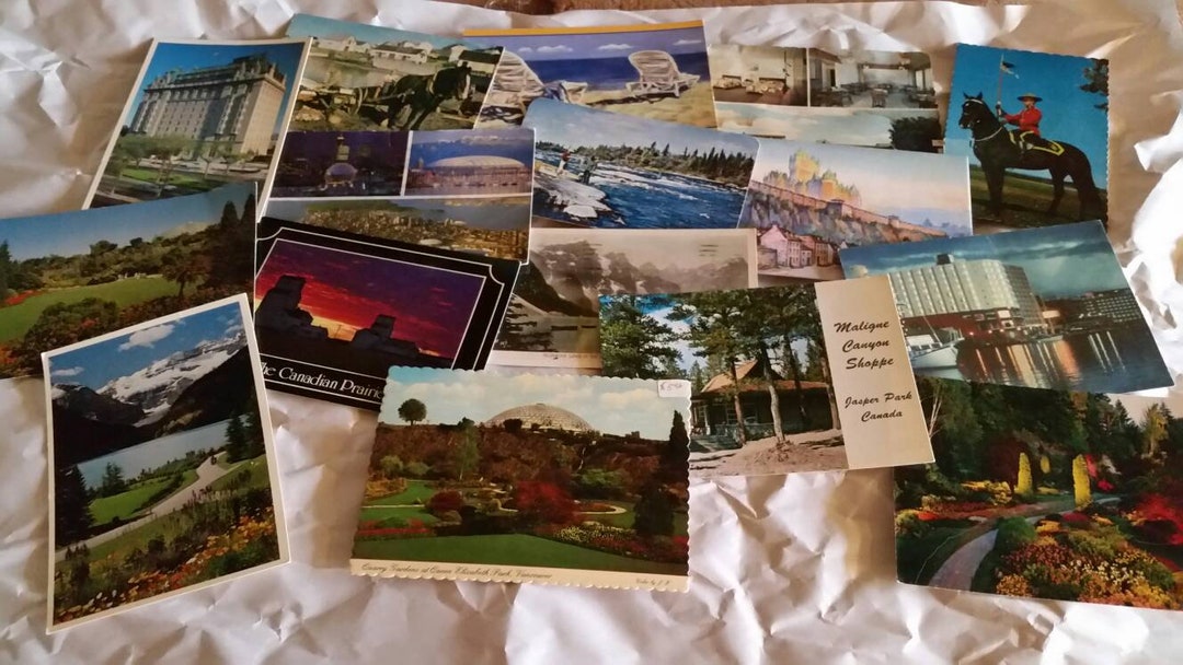 CANADA POST CARDS Vintage Various Vancouver Banff Royal Mounted Quebec ...