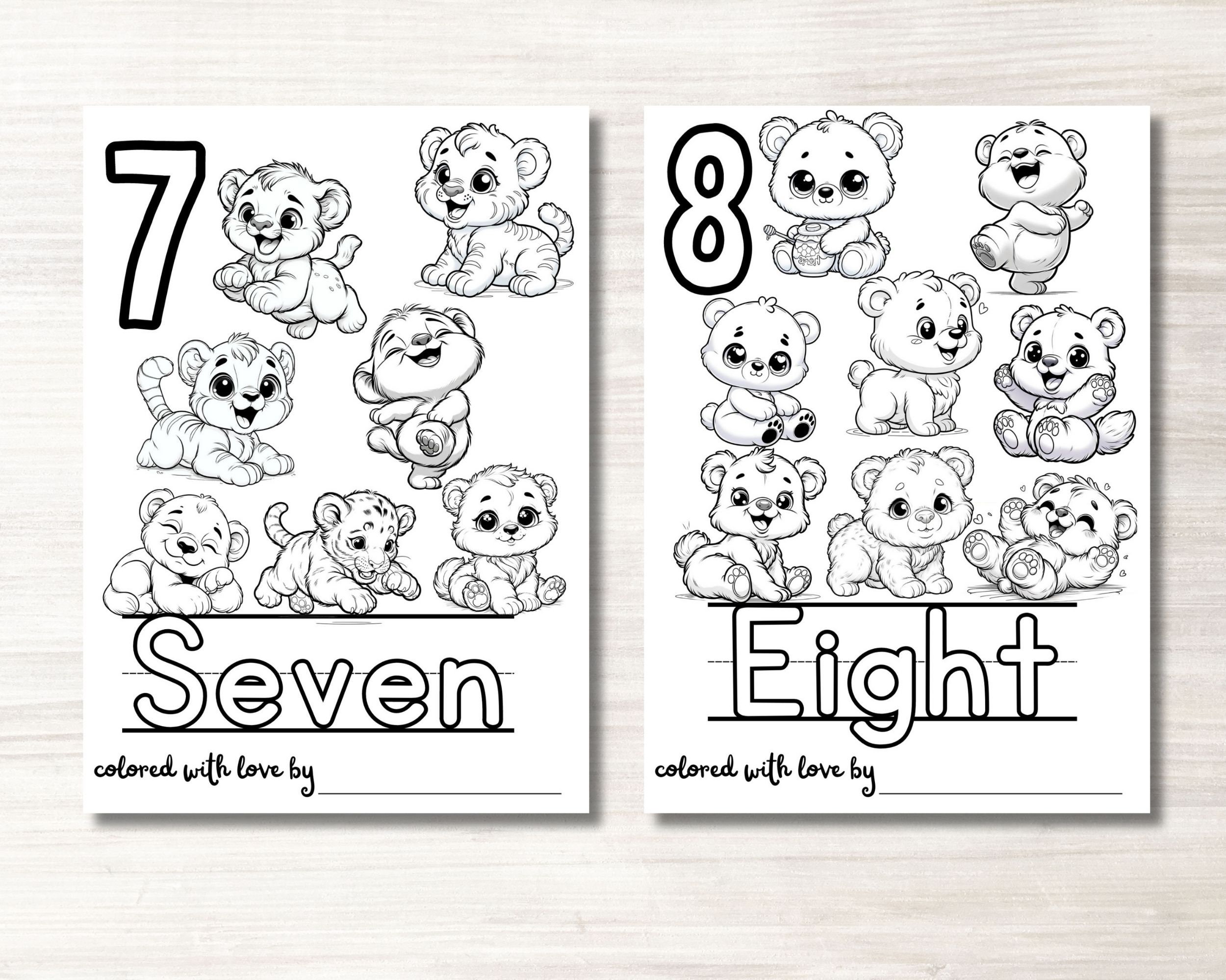 Baby's First 123 Book, Numbers Coloring Pages, Counting Animals, Baby's ...