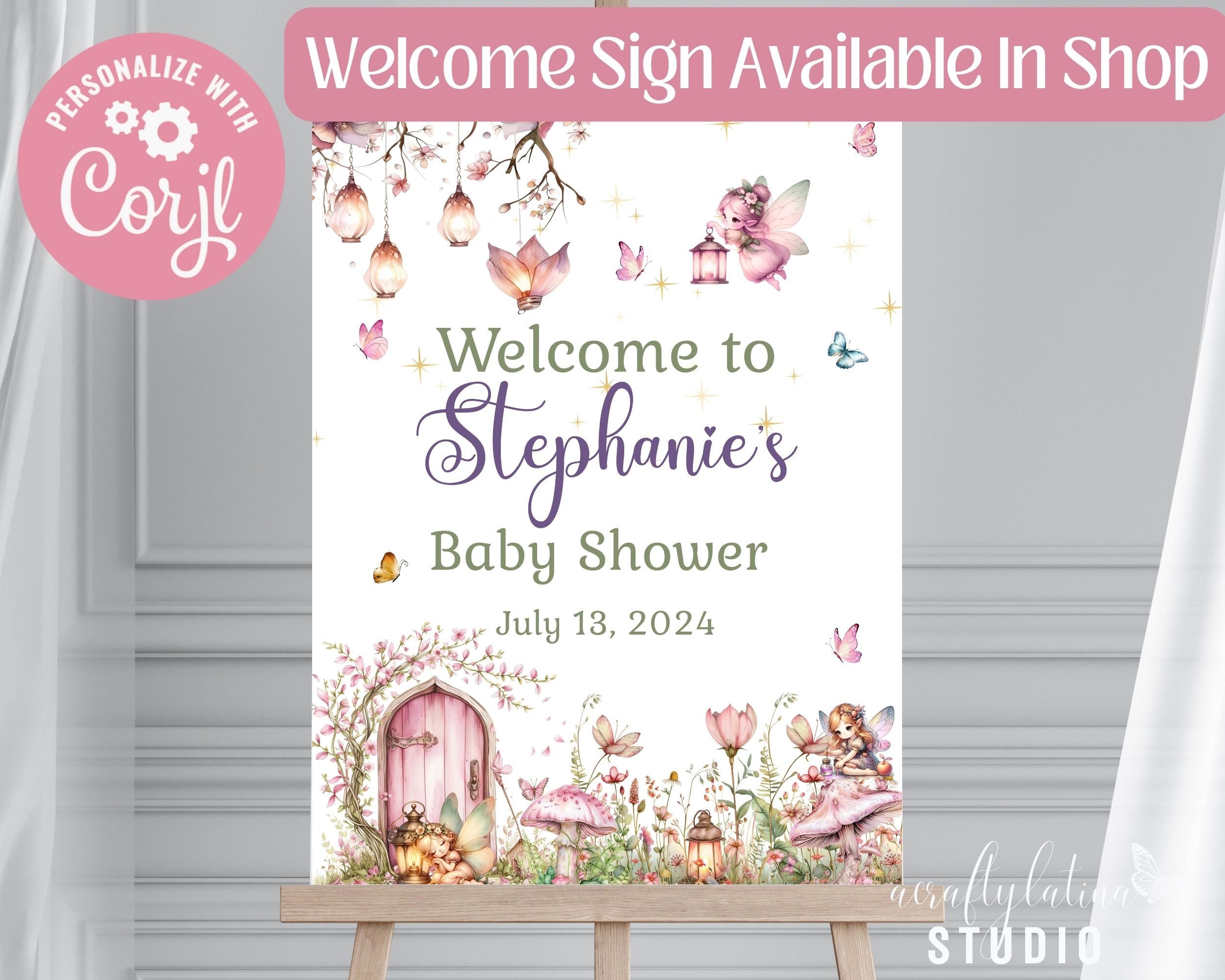 Editable Fairy Baby Shower Invitation Template, Fairy Baby Shower ...