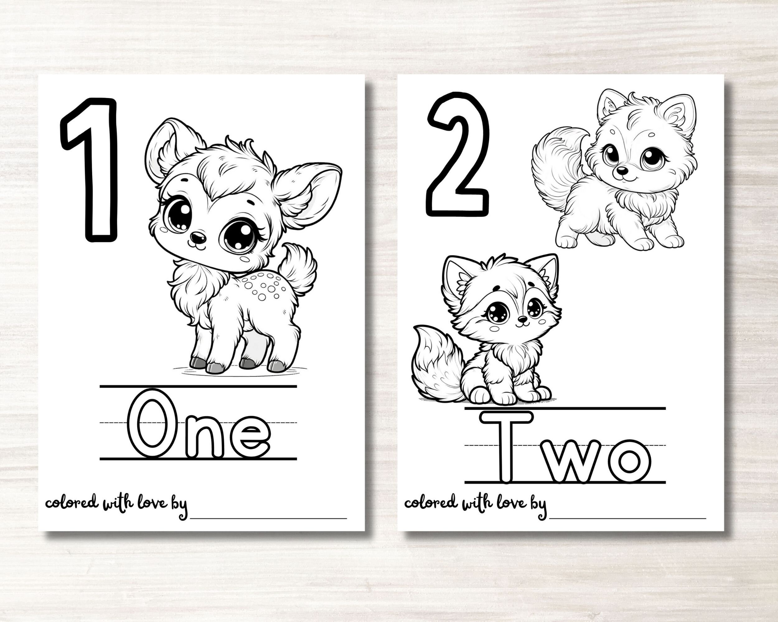Baby's First 123 Book, Numbers Coloring Pages, Counting Animals, Baby's ...