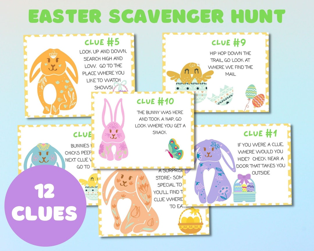 Easter Scavenger Hunt, Easter Scavenger Hunt for Kids, Scavenger Hunt ...