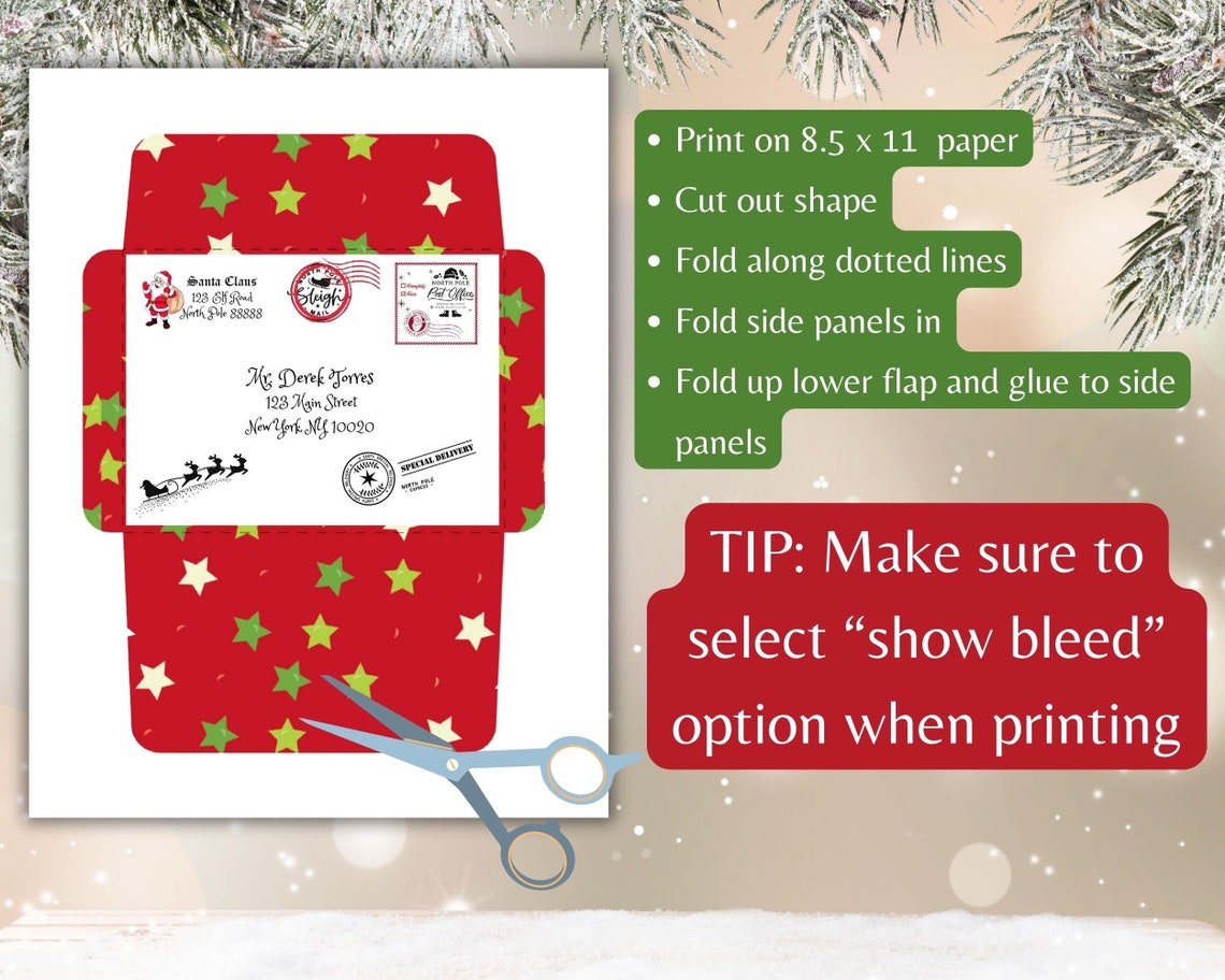 Letter From Santa, North Pole Letter., Editable Santa Letter, Instant ...