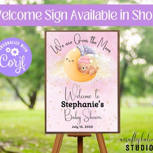 Over the Moon Baby Shower Gift Tags | Twinkle Twinkle Little Star Favor ...