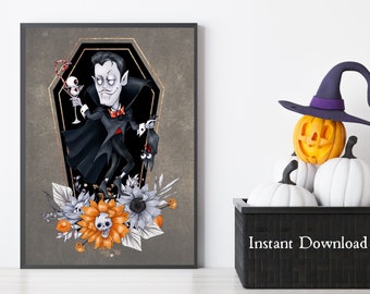 Digital Prints Gothic Vampire HALLOWEEN Artwork PRINTABLE Wall Art ...