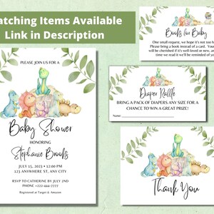 How Big is Mommy's Belly Shower Game, Dinosaur Baby Shower, Editable ...