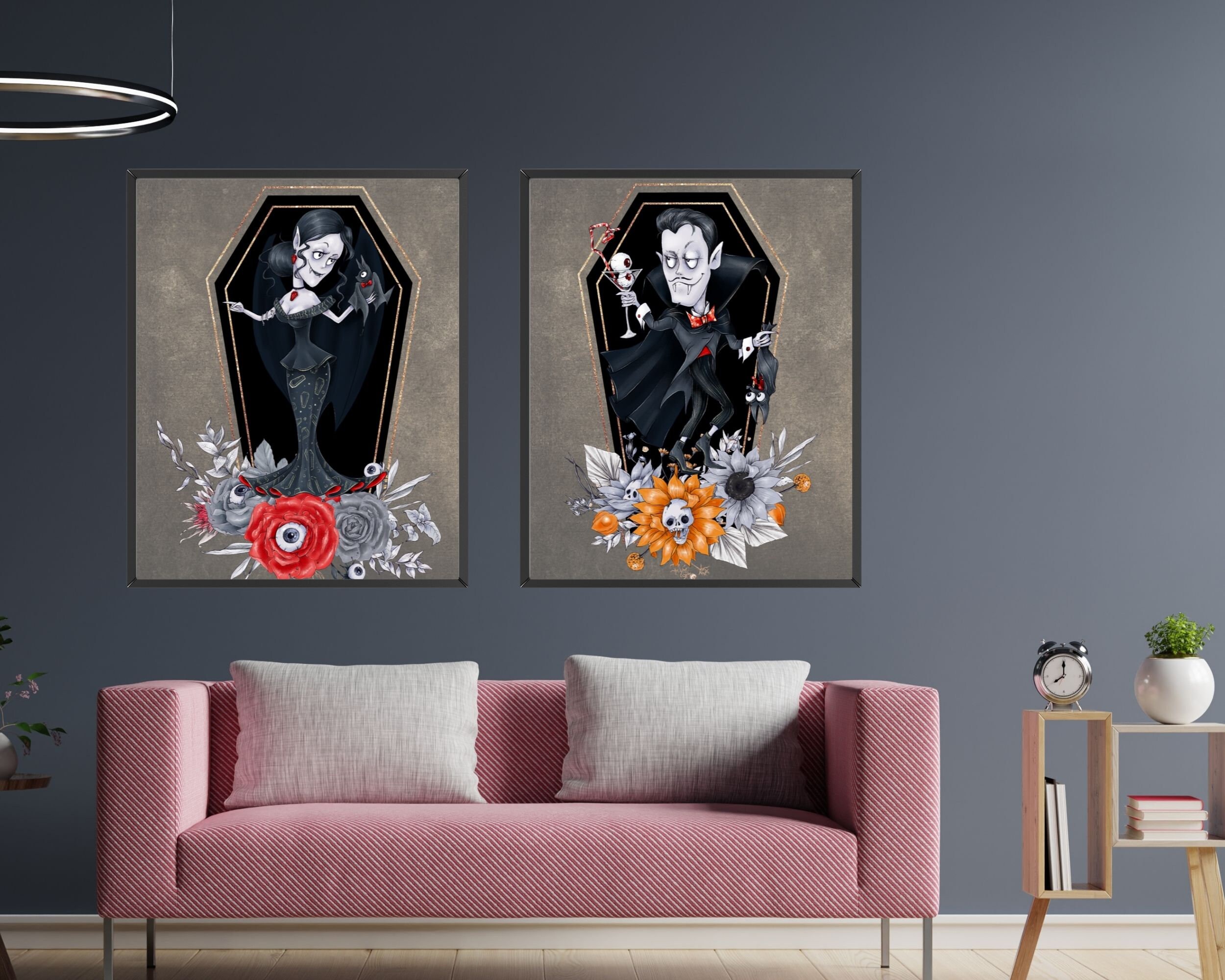 Halloween Printable Wall Art Decor | Vampire Decor - Etsy