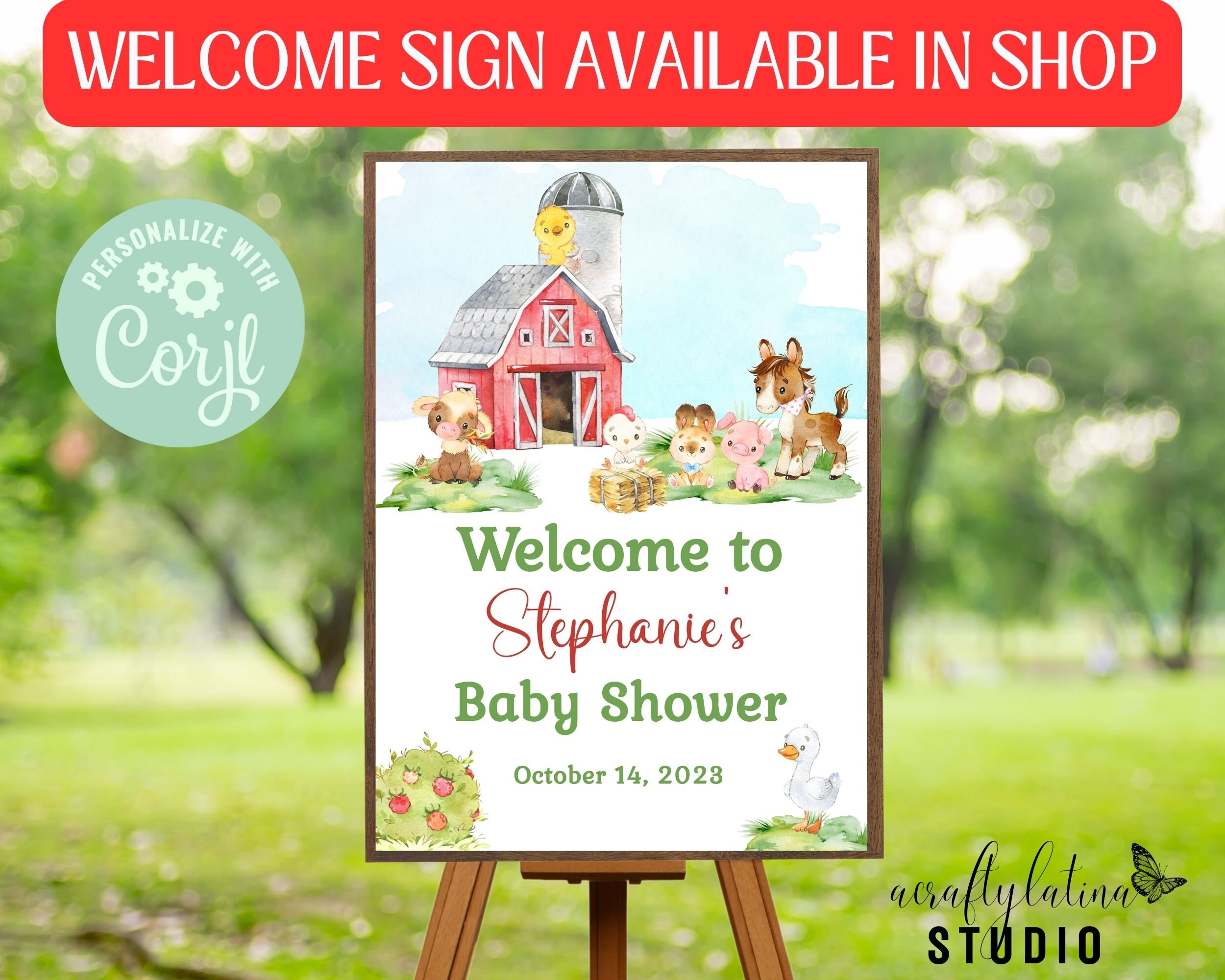 Farm Animals Baby Shower Game Bundle | Baby Animals Baby Shower Games ...