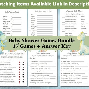 Don't Say Baby Shower Game, Dinosaur Baby Shower, Editable Baby Shower ...
