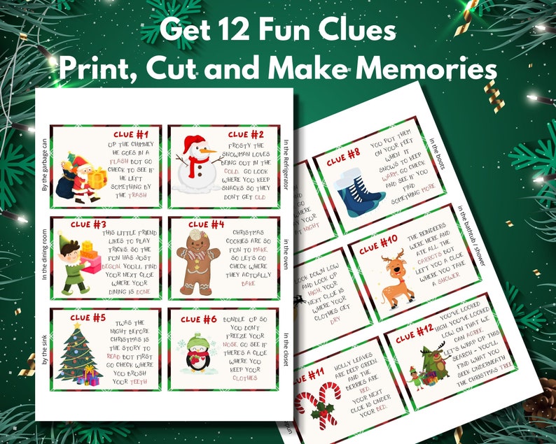 Christmas Scavenger Hunt for Kids, 12 Days of Christmas - Etsy