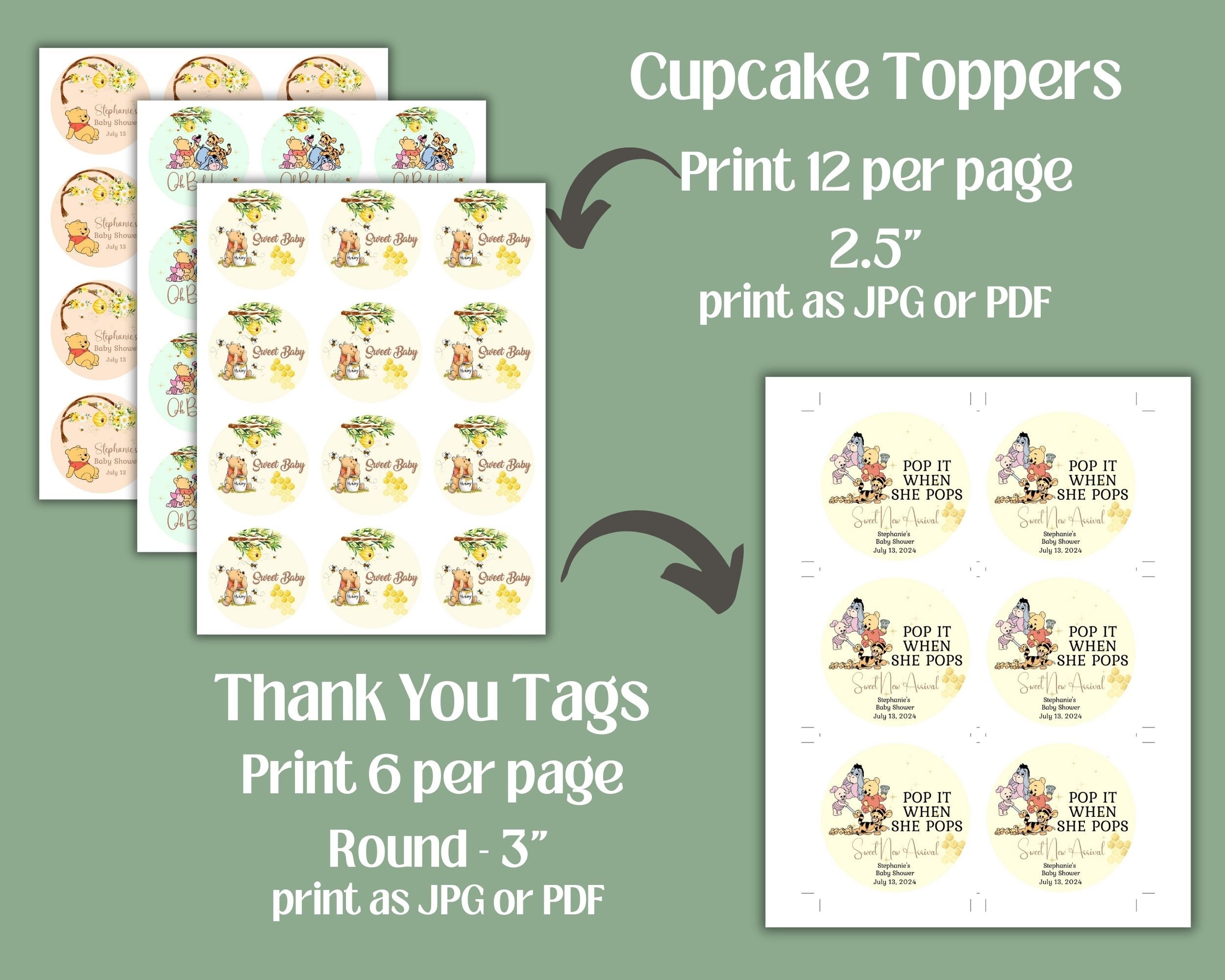 Winnie the Pooh Baby Shower Bundle, Classic Winnie the Pooh Baby Shower ...