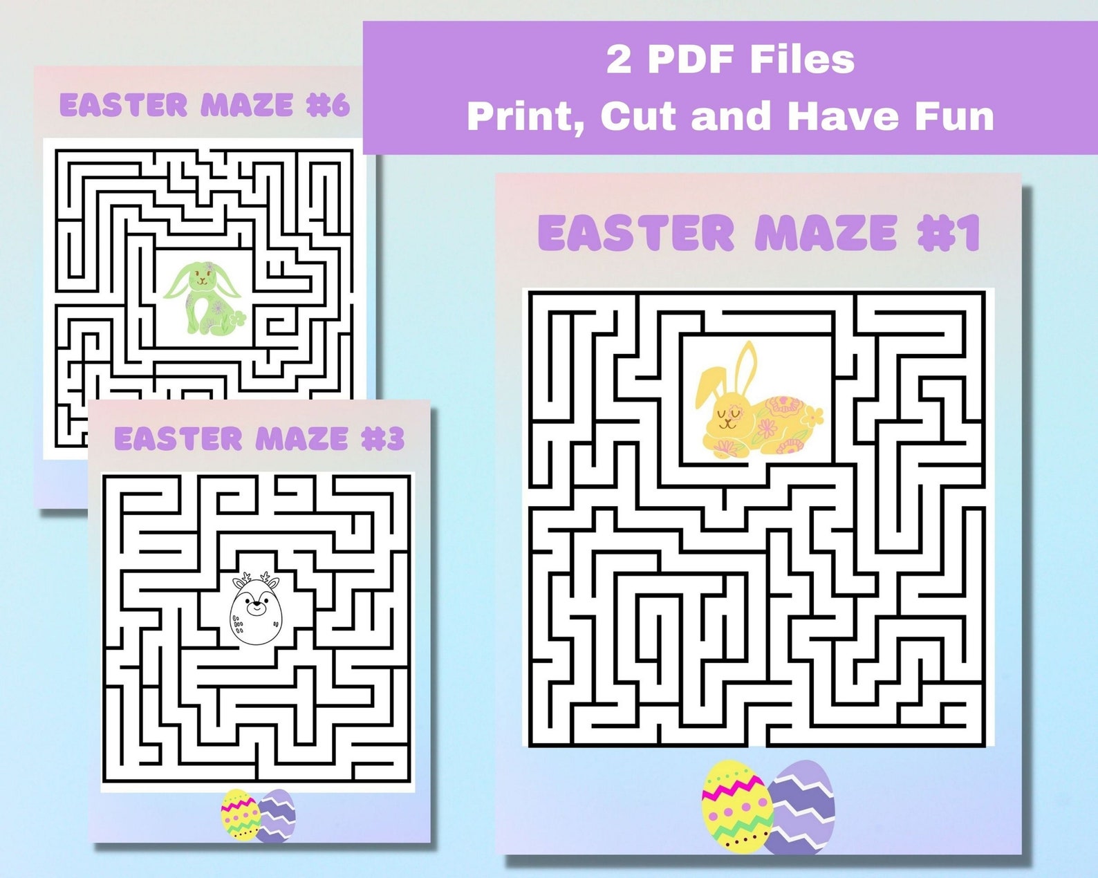 Easter Bunny SVG, Scavenger Hunt for Kids, Easter Activities and Easter ...