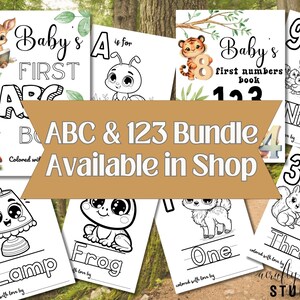 ABC Book Baby Shower, ABC Animals Book, Childrens Alphabet Book, Baby ...