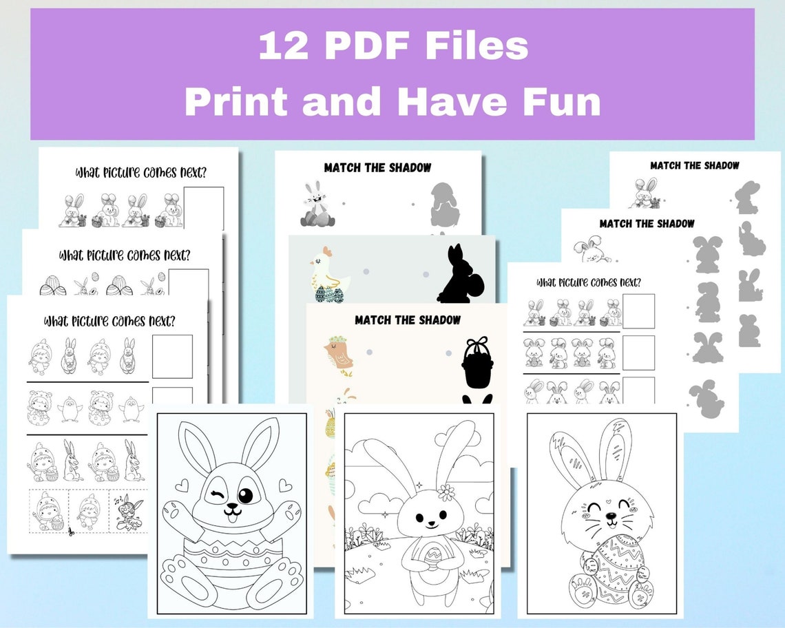 Easter Bunny SVG, Scavenger Hunt for Kids, Easter Activities and Easter ...
