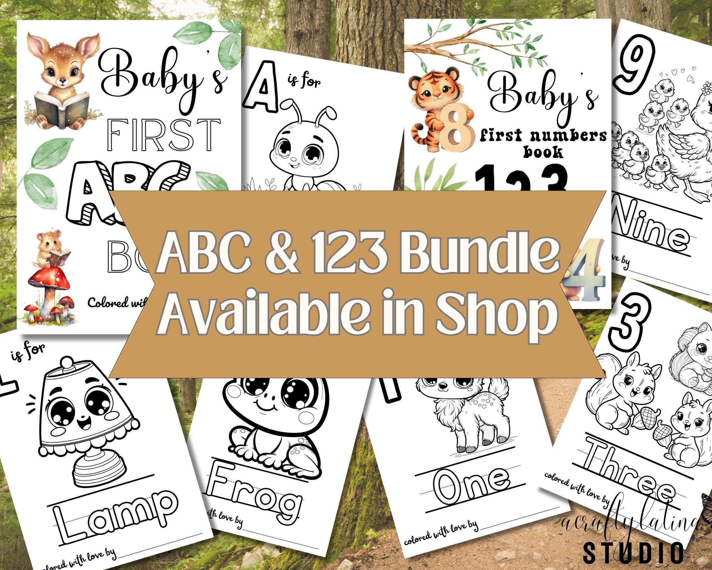 Baby's First 123 Book, Numbers Coloring Pages, Counting Animals, Baby's ...