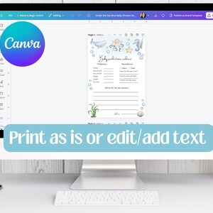 Editable Under the Sea Baby Shower Games, Printable Baby Games ...