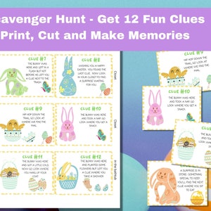 Easter Bunny SVG, Scavenger Hunt for Kids, Easter Activities and Easter ...