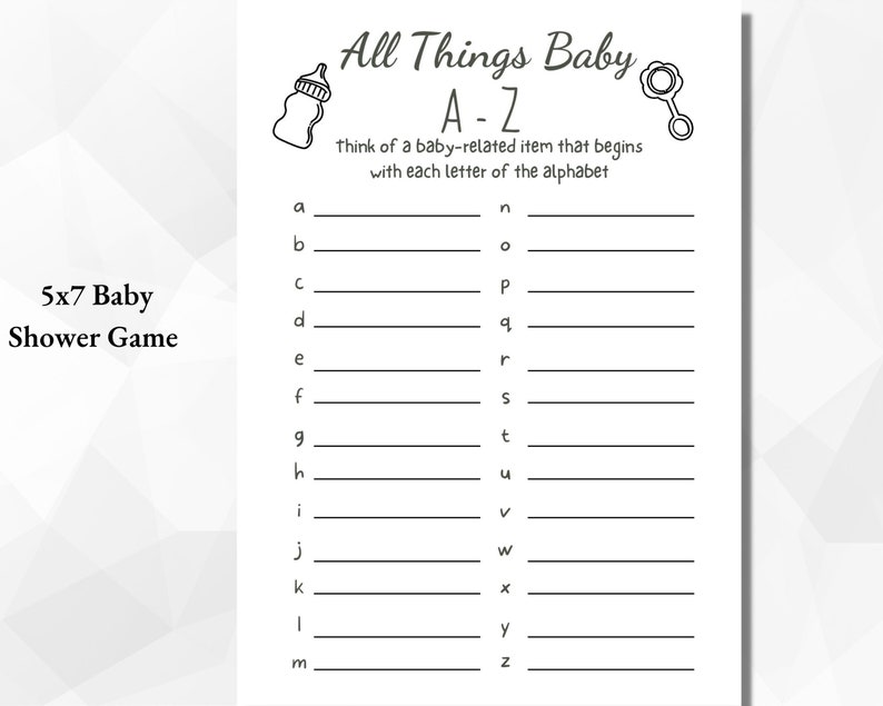 Juego de la A a la Z para bebés, juego del abecedario para bebés, juego ...