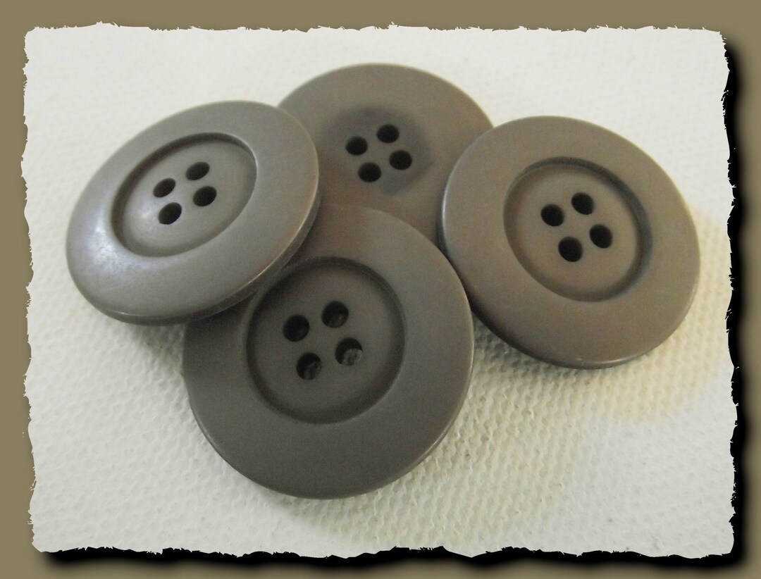 4 Khaki Brown BUTTONS 25 Mm 1 2.5 Cm 4 Holes Button Sewing New Sewing ...