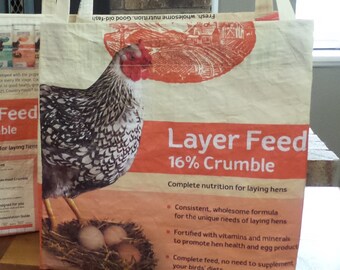 Repurposed Feed Bag Tote Handy Tote Recycled | Etsy