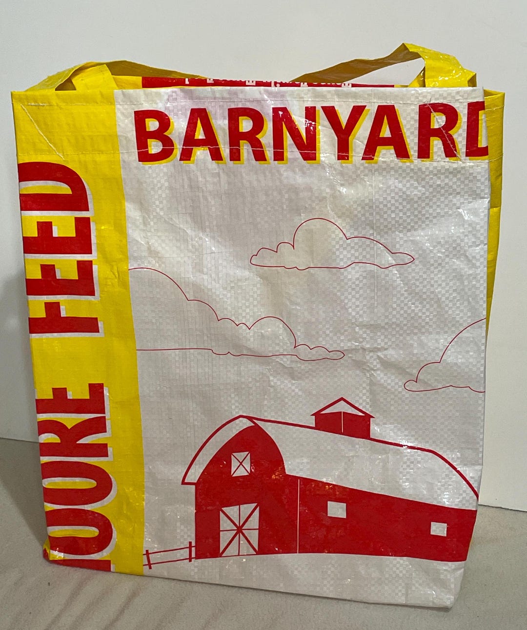 Barnyard Repurposed Tote, Market Bag, Recycled Feed Bag, Handy Tote ...