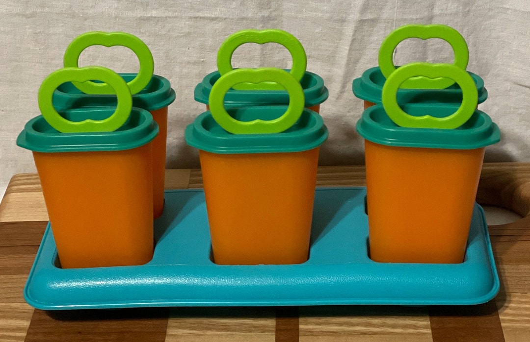 Vintage Tupperware Popsicle/ Frozen Ice Tups, Set of 6 With Tray, 90s ...