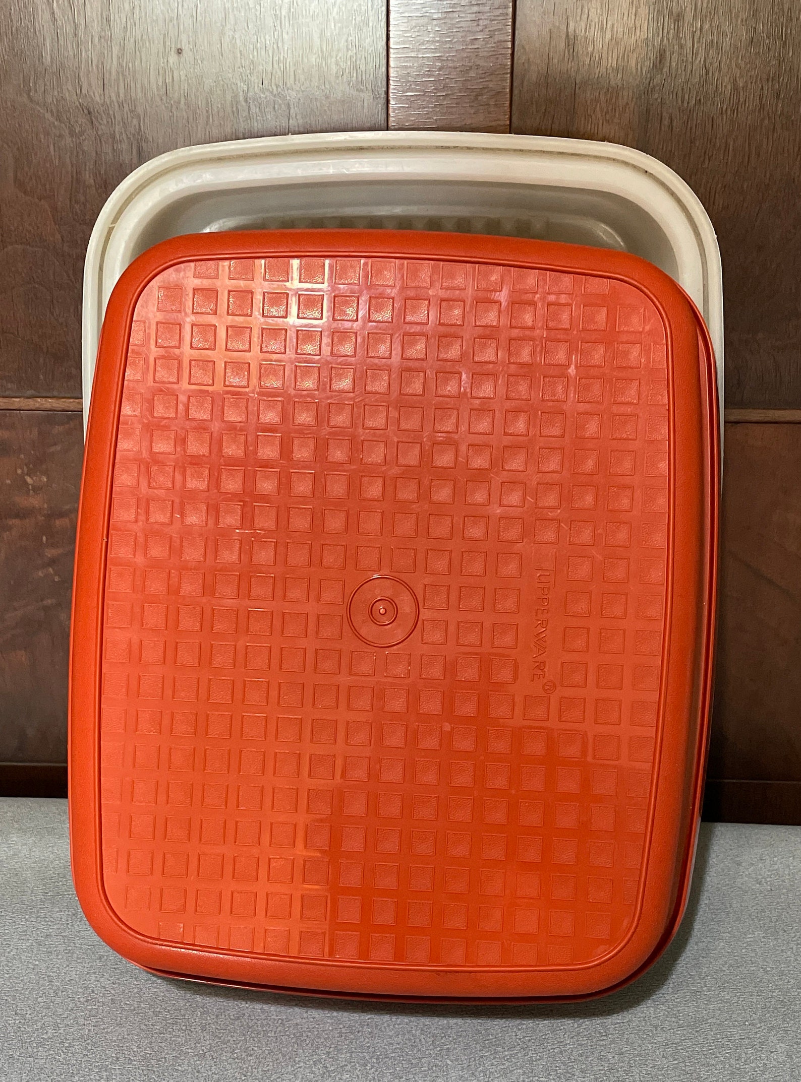 Vintage Tupperware Meat Marinate Oblong Storage Keeper, Paprika Red ...