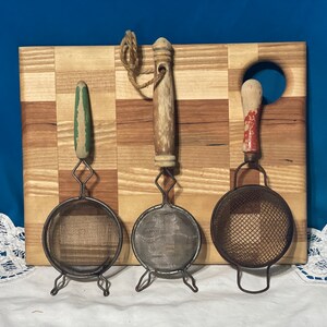 Vintage Small Sifters With Wooden Handles Selections Are - Etsy