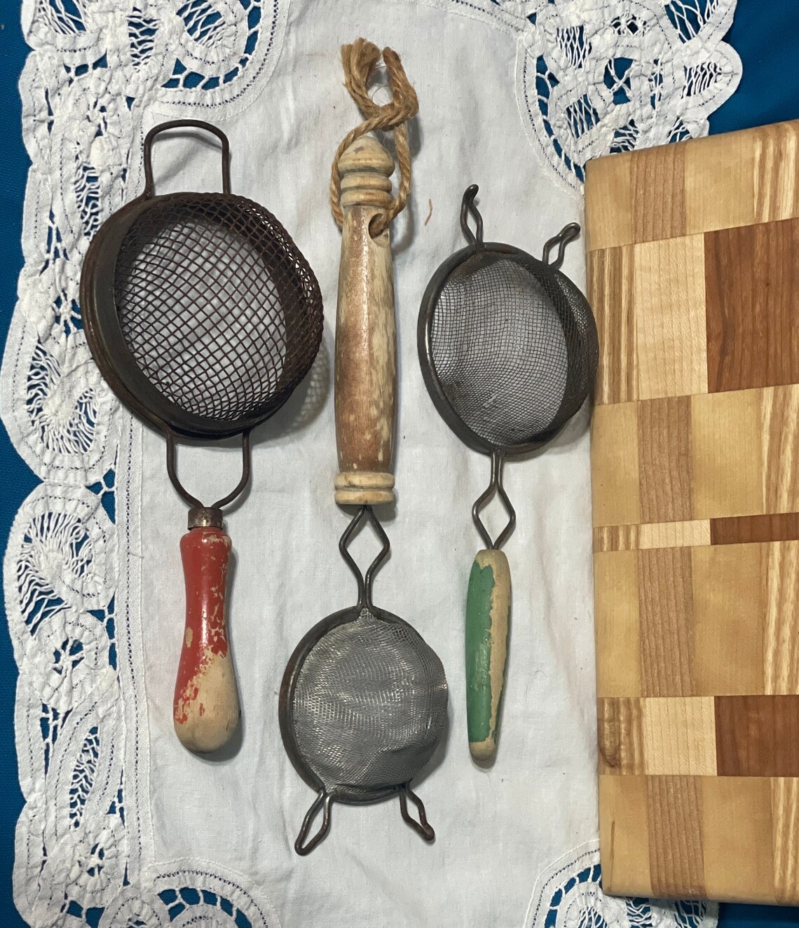 Vintage Small Sifters With Wooden Handles Selections Are - Etsy