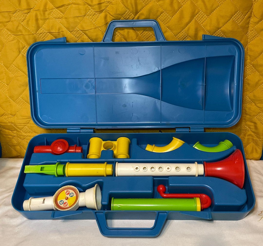 Fisher Price Crazy Combo Horn Set With Case, Complete Set, Gently Used ...