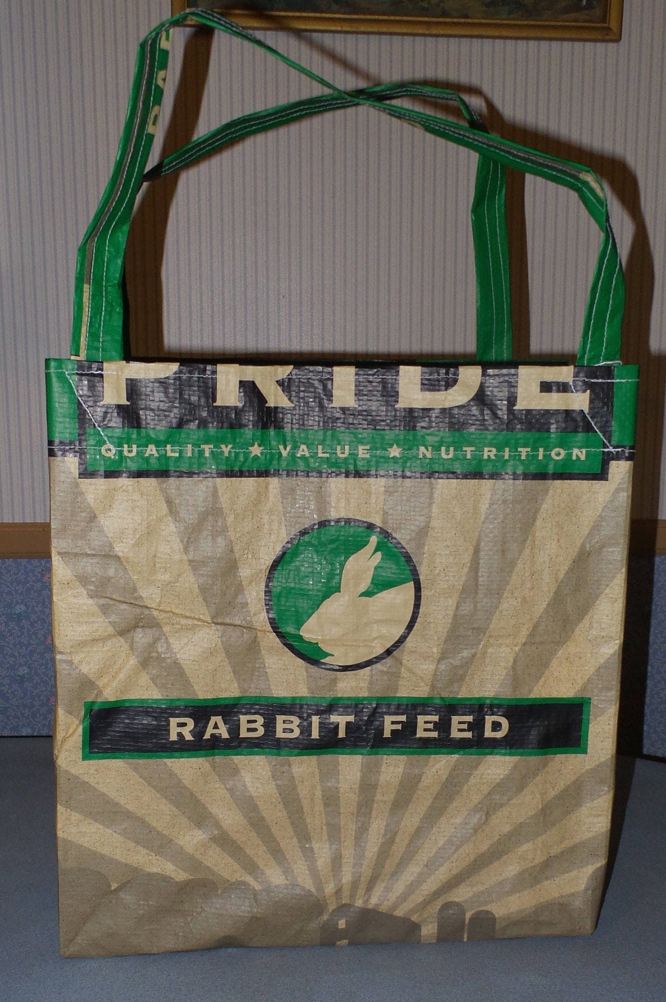 Repurposed Feed Bag Tote, Handy Tote, Recycled From Feed Bag, Perfect ...